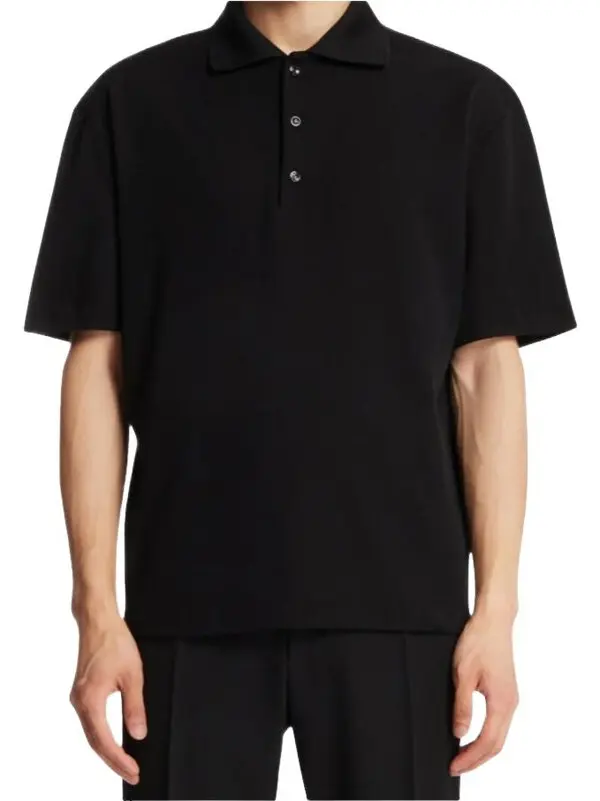 THE ROW Cashmere Polo Shirt - Black