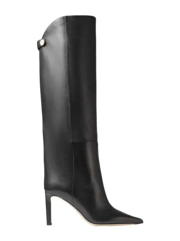 JIMMY CHOO Knee High Stiletto Boots - Black