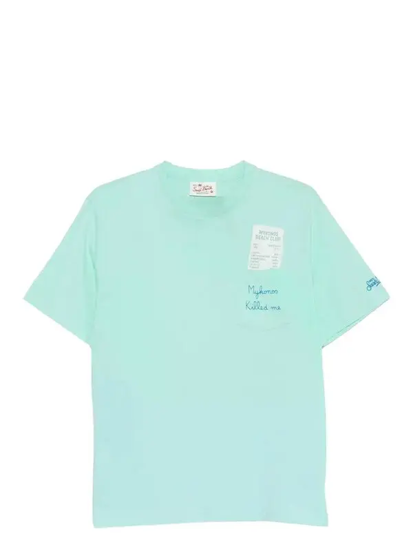 MC2 SAINT BARTH Austin Print-detail Pocket T-shirt - Green