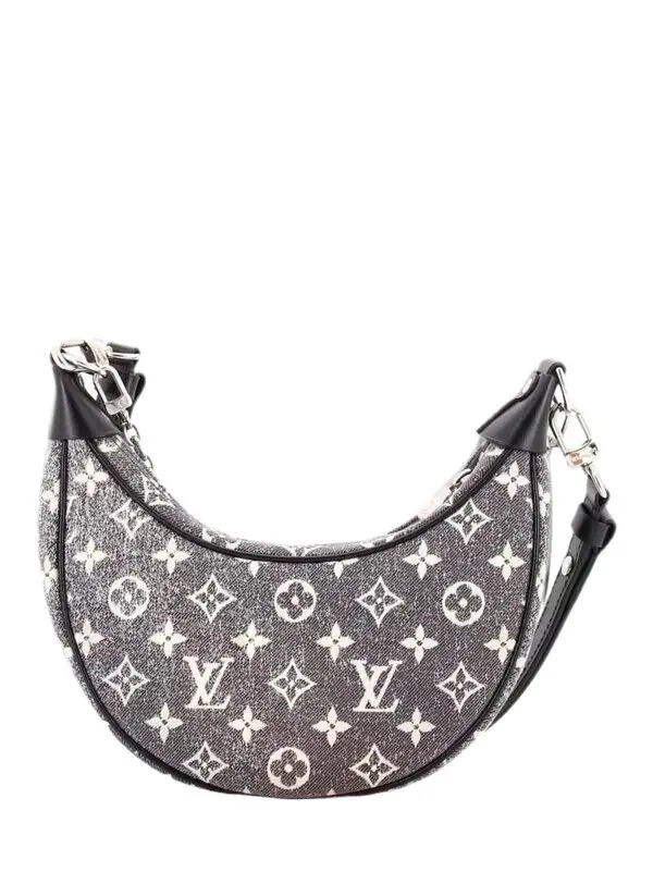 LOUIS VUITTON Loop Hobo Bag Monogram Jacquard Denim - Black