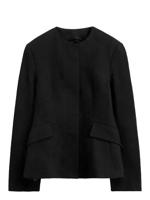 TOTEME Jacquard Cotton Jacket - Black
