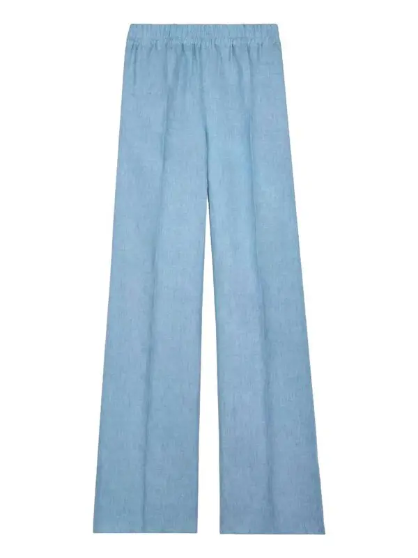 TOD'S Elasticated Wide-leg Trousers - Blue