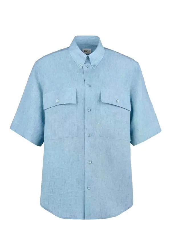 TOD'S Short-sleeved Shirt - Blue