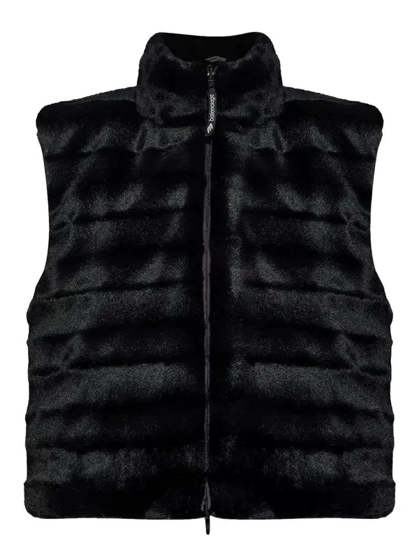 Balenciaga Faux-fur Gilet - Black