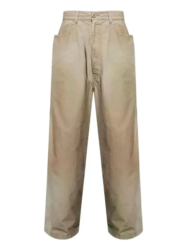 Balenciaga Cotton Trousers - Neutrals