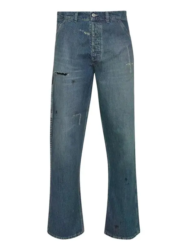 MARKING DISTANCE Bucklebacks Distressed Jeans - Blue
