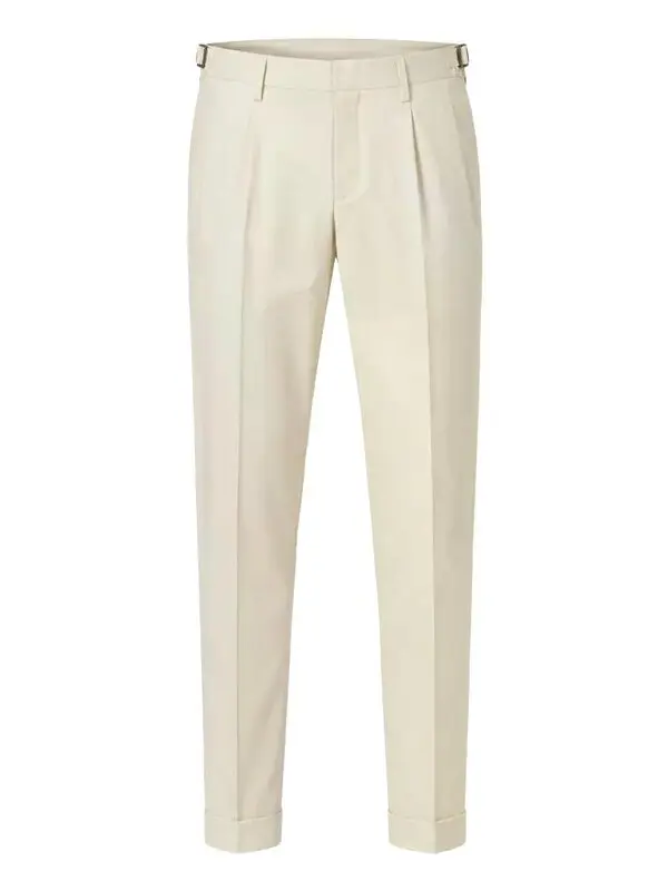 BERWICH Pleated Detail Turn-up Trousers - Neutrals