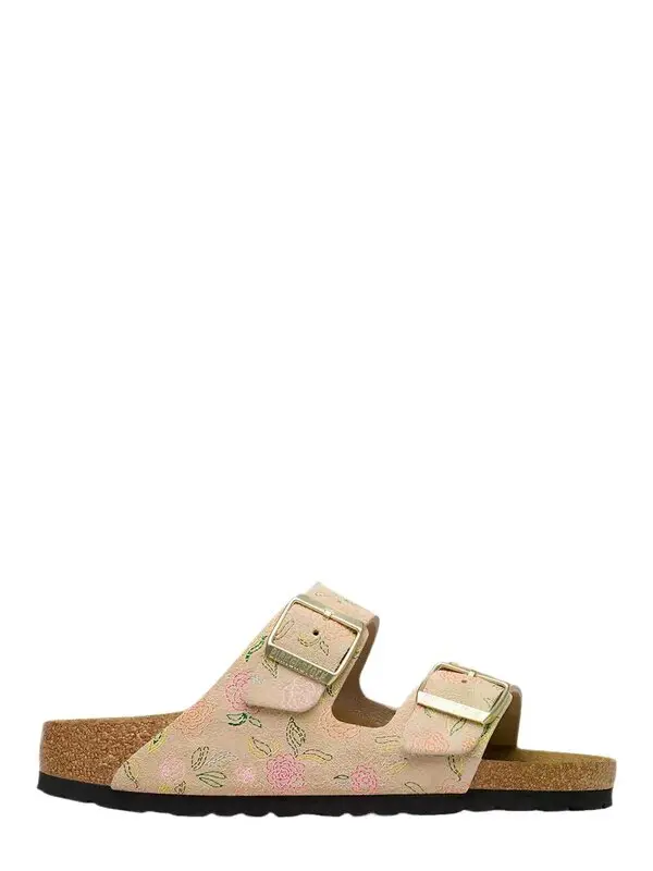 BIRKENSTOCK Arizona Floral-print Sandals - Neutrals