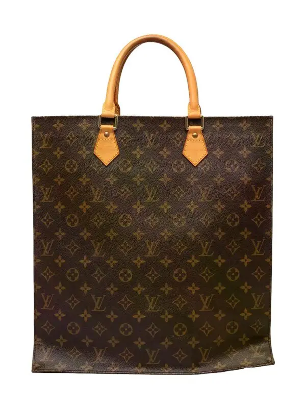 LOUIS VUITTON Monogram Sac Plat Tote Bag - Brown