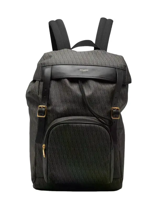 Saint Laurent Monogram Utilitarian Backpack - Black