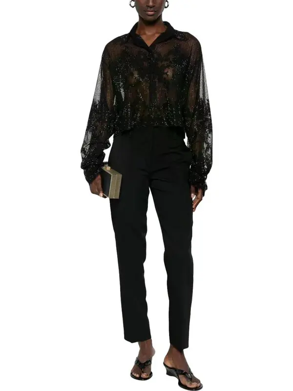 Ermanno Scervino Tailored Trousers With Belt Loops - Black