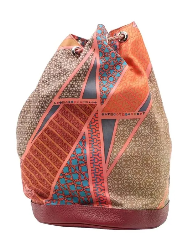 Hermès Silk Soie Cool 22 Bucket Bag - Red