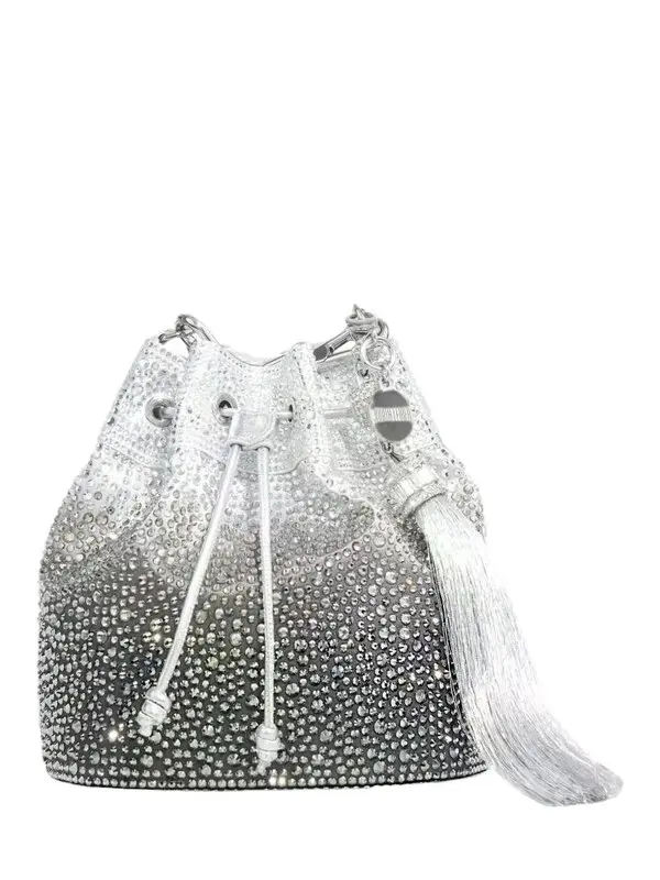 Judith Leiber Crystal Embellished Bucket Bag - Silver