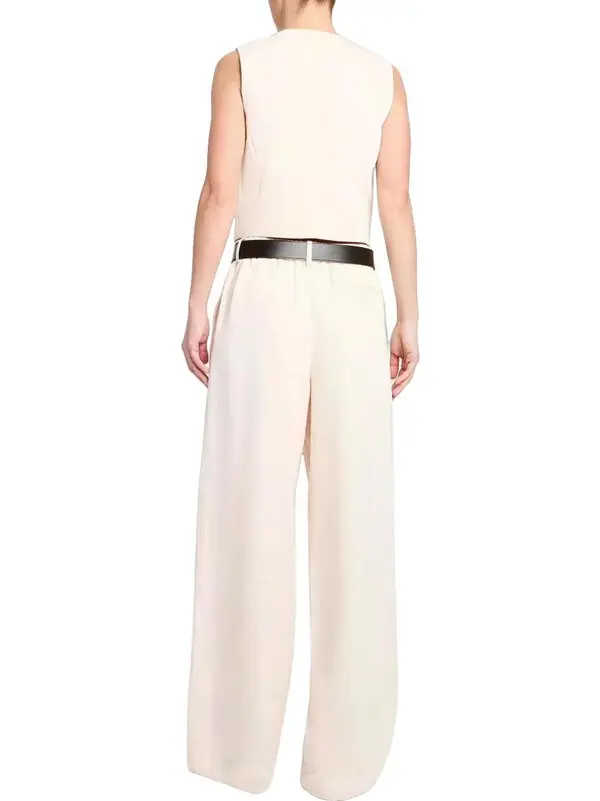 TWP Hudson St Pleated Wide-leg Palazzo Pants - Neutrals