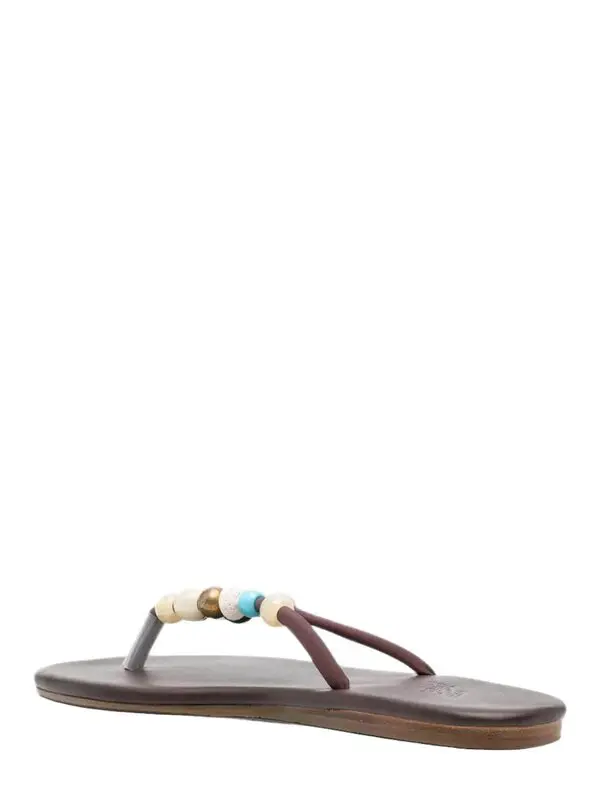 ANCIENT GREEK SANDALS Saionara Bead-embellishment Sandals - Brown