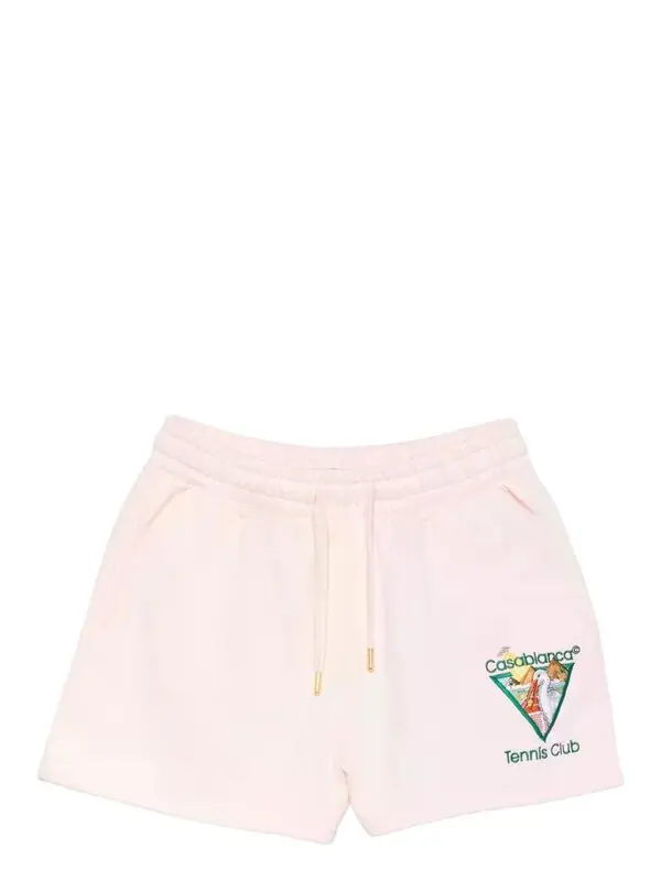 Casablanca Tennis Club Drawstring Shorts - Pink