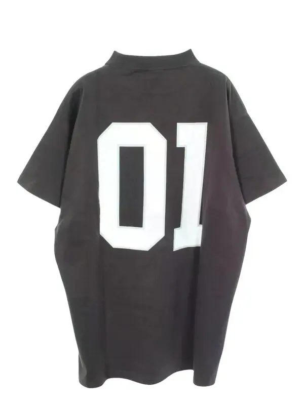Balenciaga Logo Embroidered T-shirt - Grey