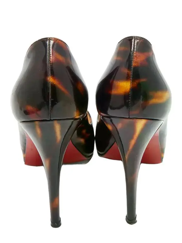 CHRISTIAN LOUBOUTIN Very Prive Peep-toe Pumps - Brown
