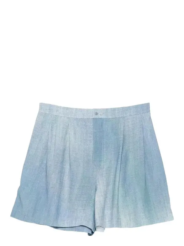 Ermanno Scervino Pleated Buttoned Shorts - Blue