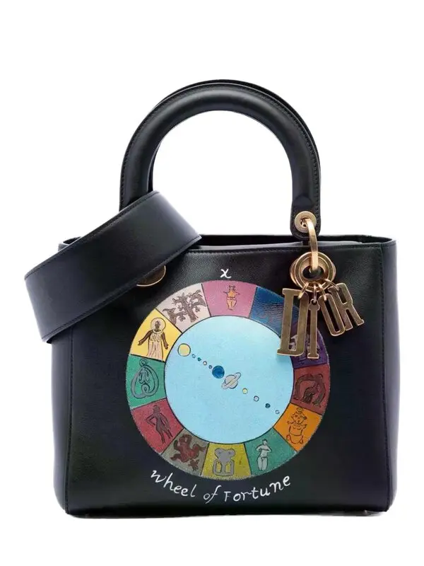 Dior Medium Calfskin Lady Satchel - Black