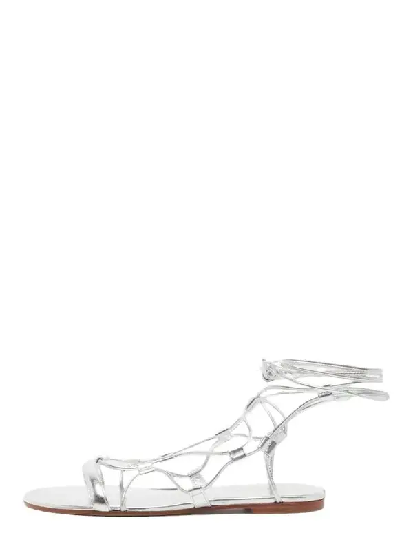 GIANVITO ROSSI Giza Strappy Sandals - Silver