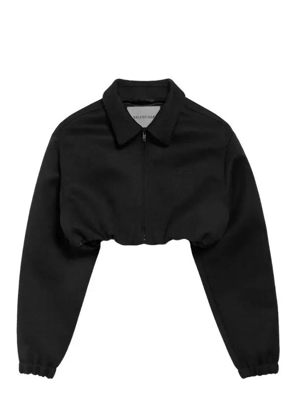 Balenciaga Cropped Jacket - Black