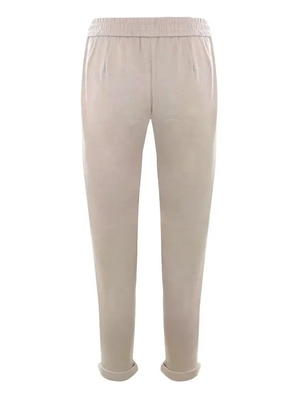 Brunello Cucinelli Monili Embellished Drawstring Sweatpants - Neutrals