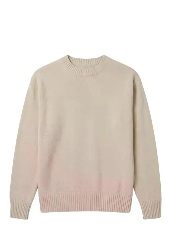 JURTA Ribbed-trim Round-neck Sweater - Neutrals