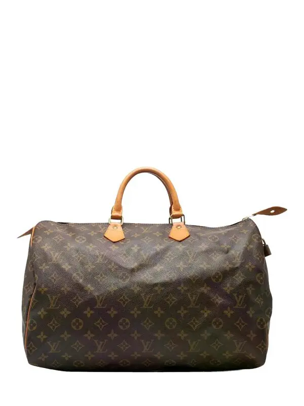 LOUIS VUITTON Monogram Speedy 40 Boston Bag - Brown