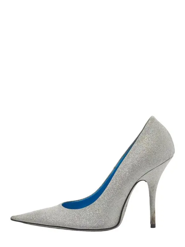Balenciaga Tone Pointed-toe Pumps - Silver