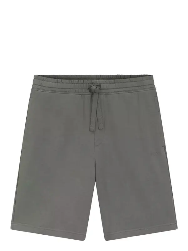 Hugo Logo Embroidered Drawstring Shorts - Grey