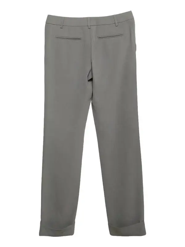 Emporio Armani Crepe Slim-fit Trousers - Grey
