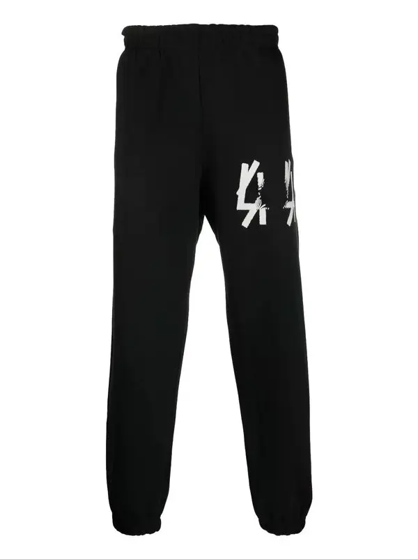 44 LABEL GROUP Logo-print Cotton Track Pants - Black