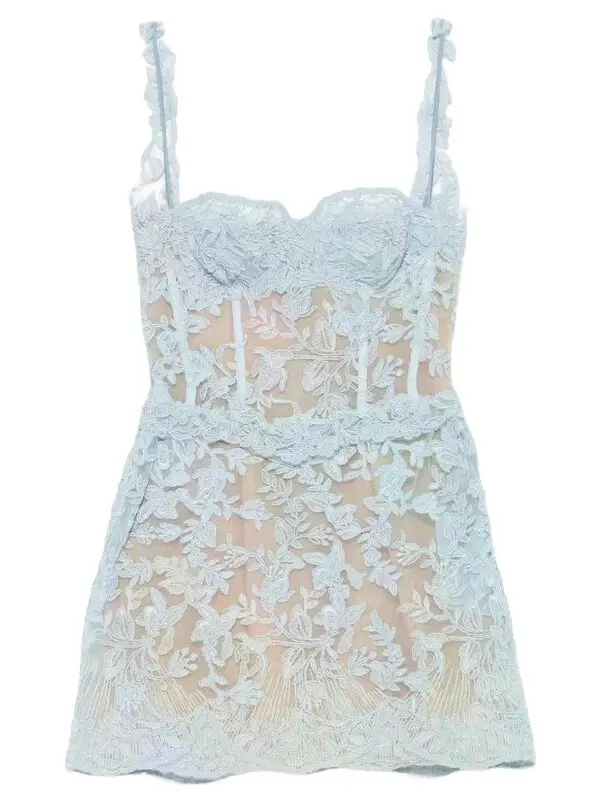 Ermanno Scervino Corset-style Mini Dress - Blue