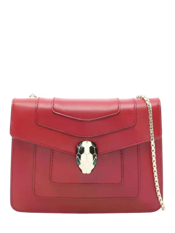 BVLGARI Serpenti Forever Chain Crossbody Bag - Red