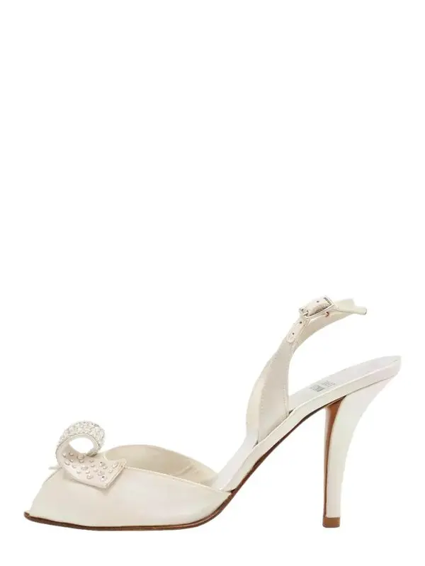 STUART WEITZMAN Embellished Slingback Sandals - Neutrals