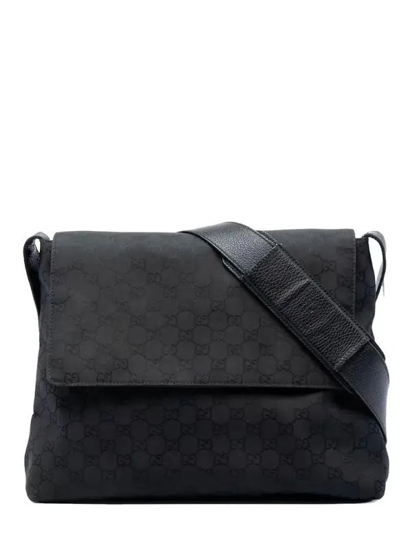 Gucci Gg Canvas Messenger Bag - Black