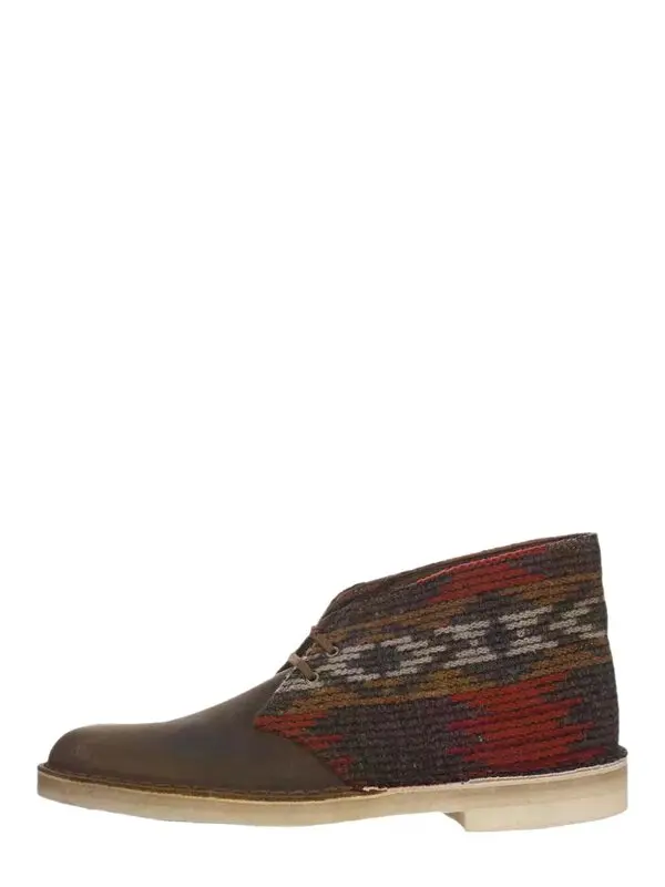 Clarks Geometric Pattern Desert Boots - Brown