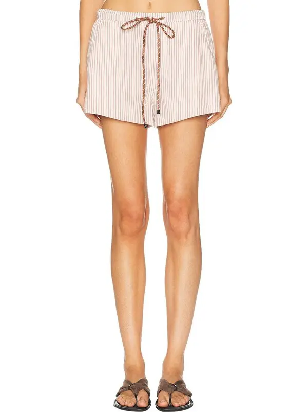 Citizens Of Humanity Este Drawstring Shorts - Raspberry Stripe