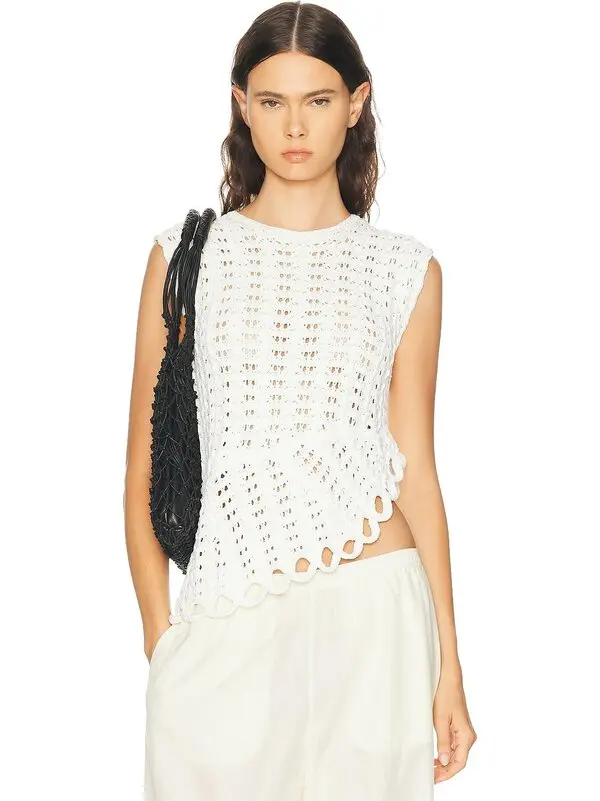 Loulou De Saison Saez Asymmetric Sleeveless Top - Ivory