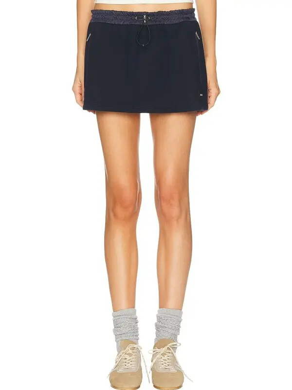Miu Miu Felpa Nylon Skirt - Bleu