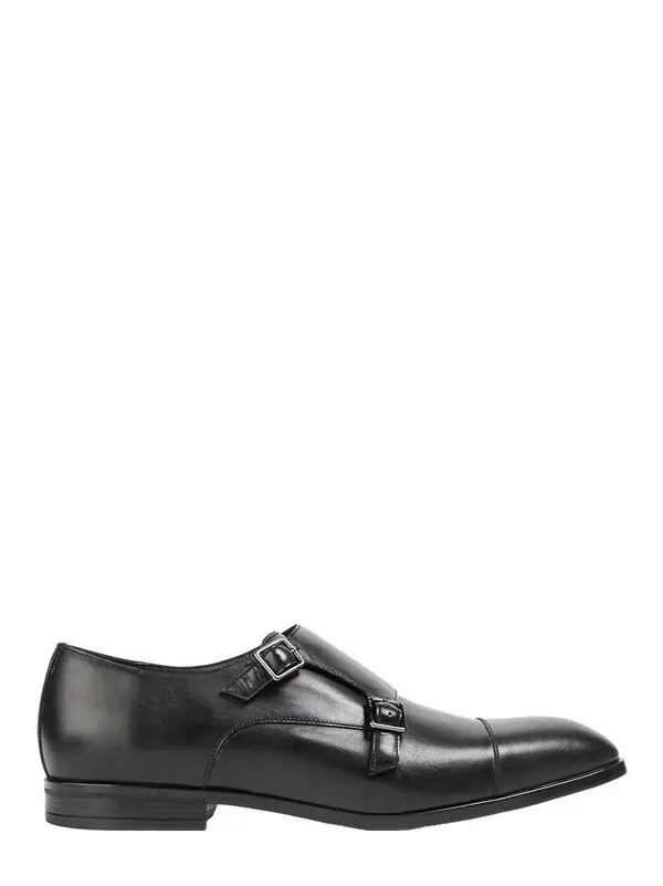 Bally Scardino Leather Monk Strap Shoes - Black