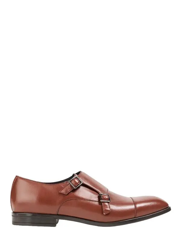 Bally Scardino Leather Monk Strap Shoes - Brown