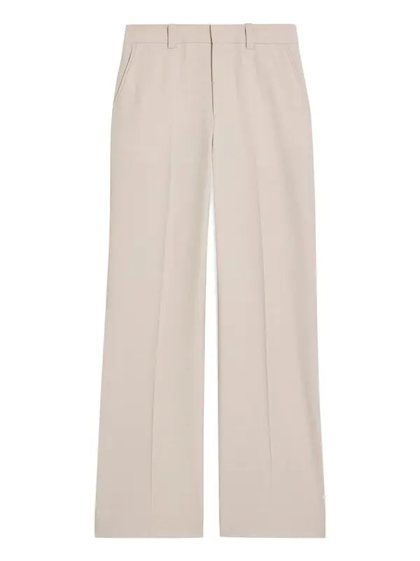 Victoria Beckham Twill Straight-leg Pants - Beige
