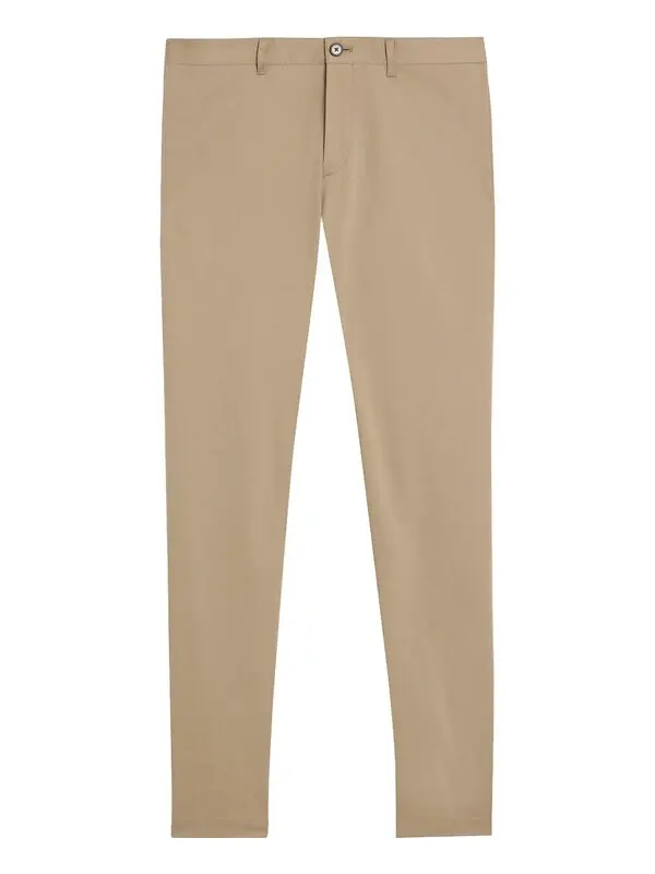 Theory Zaine Slim-fit Cotton-blend Twill Pants - Sand