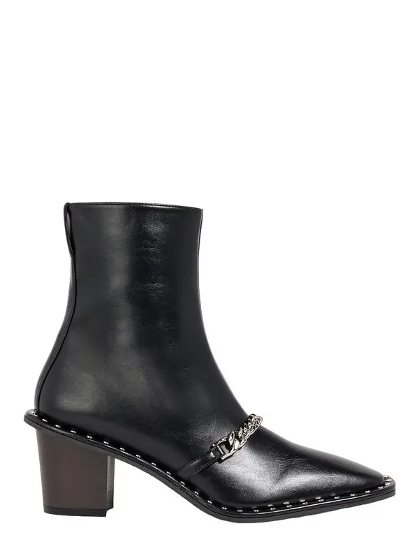 Stella McCartney Falabella Embellished Square Toe Ankle Boots - Black
