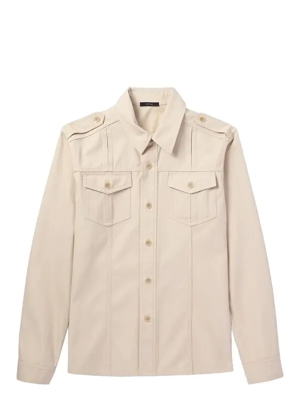 TOM FORD Cotton And Silkblend Twill Overshirt - Cream