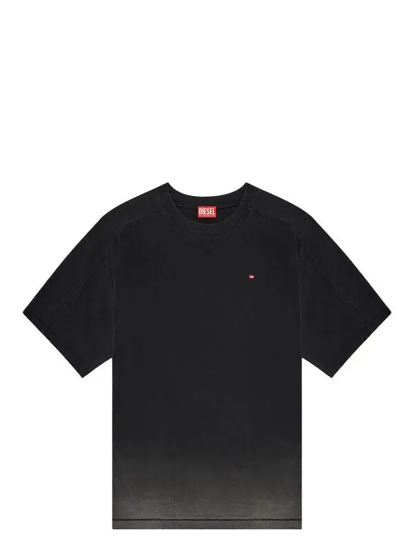 DIESEL® Cotton T-shirt With Degradé Effect - Black