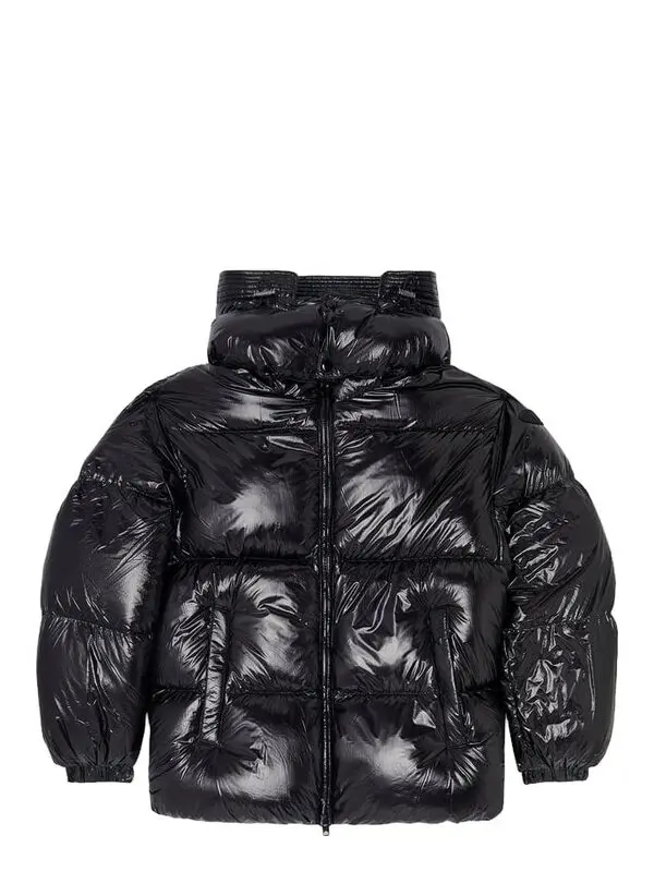 DIESEL® Down Puffer Jacket With Detachable Hood - Black