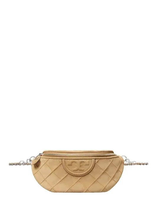 Tory Burch Fleming Soft Quilted Leather Belt Bag - Stone